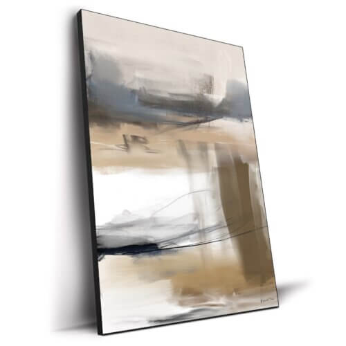 Abstract Tan and Black Blue Art | BIG Wall Décor