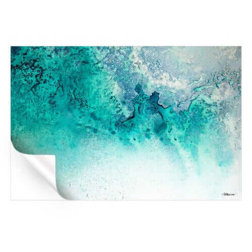 Turquoise Ocean Texture Painting | BIG Wall Décor