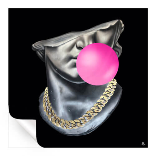 Statue With Bubble Gum | BIG Wall Décor
