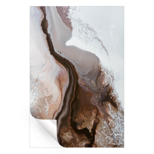 Earth Tone Abstract Fluid Pattern Painting | BIG Wall Décor