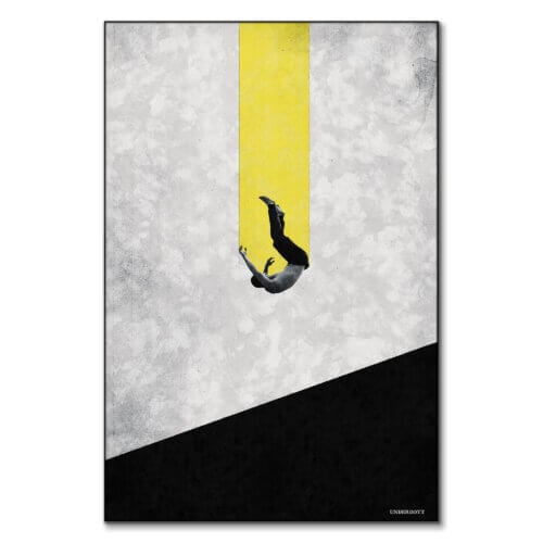 Man Falling Minimal Wall Art | BIG Wall Décor