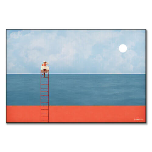 Bold Blue and Red Lifeguard Collage | BIG Wall Décor