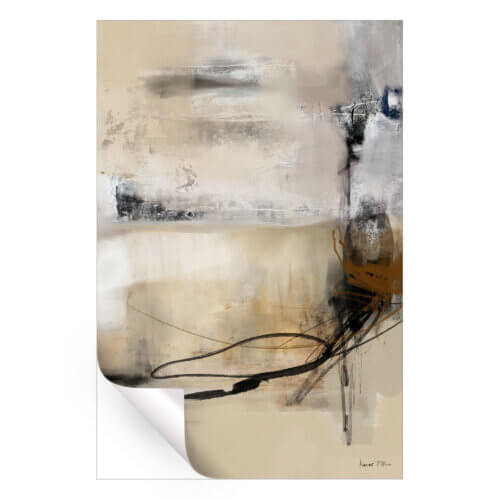 Energetic Abstract Tan Wall Art | BIG Wall Décor