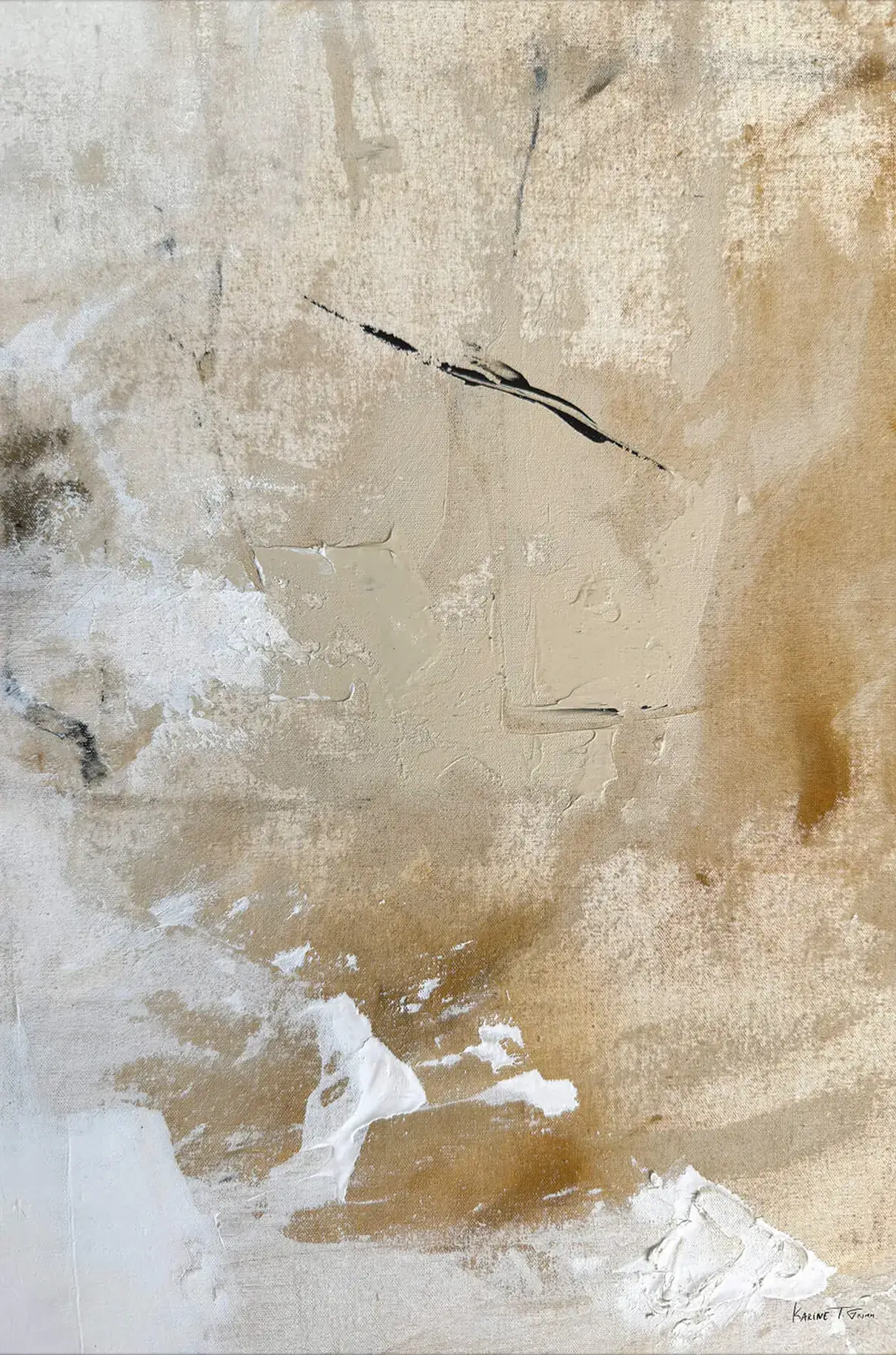 Abstract Textured Tan Wall Art | BIG Wall Décor