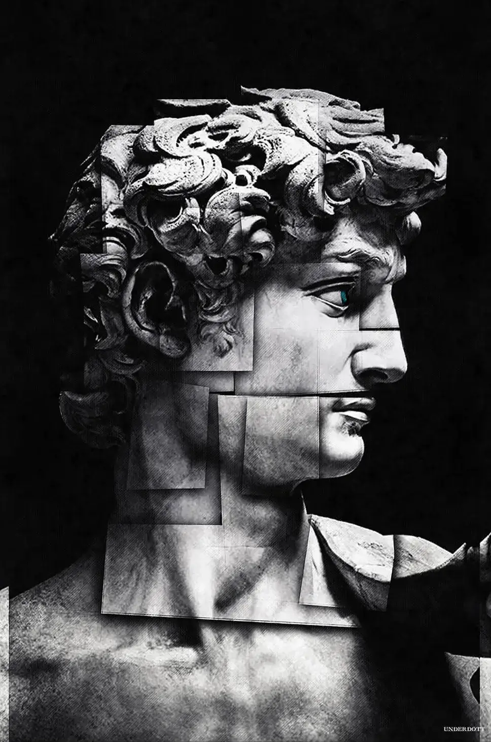 Mosaic Statue of David | BIG Wall Décor