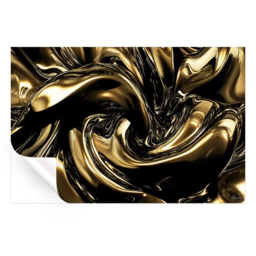 Abstract Liquid Gold Print | BIG Wall Décor