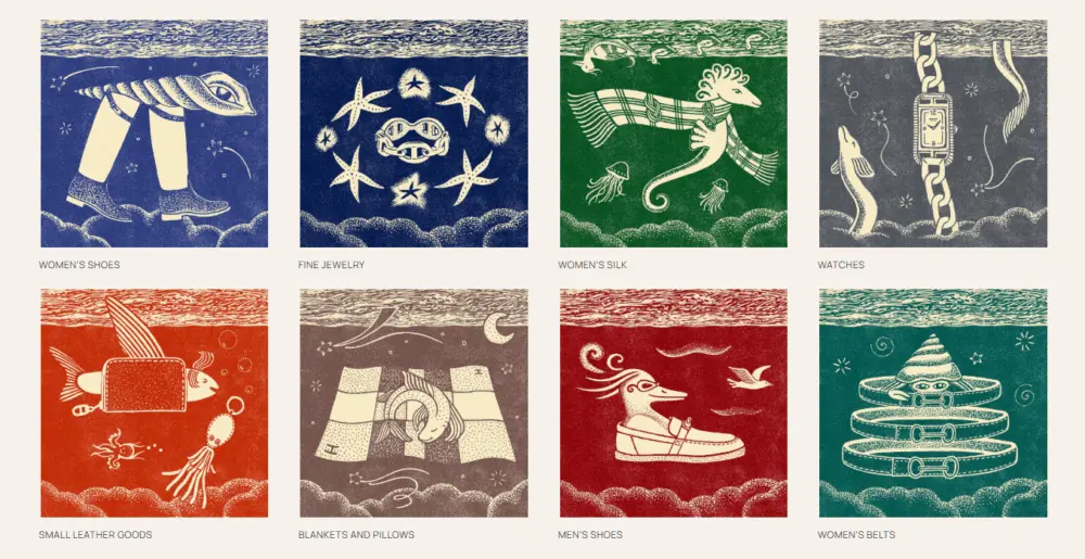 In the Age of AI, Hermès’s Website Goes Hand-Drawn