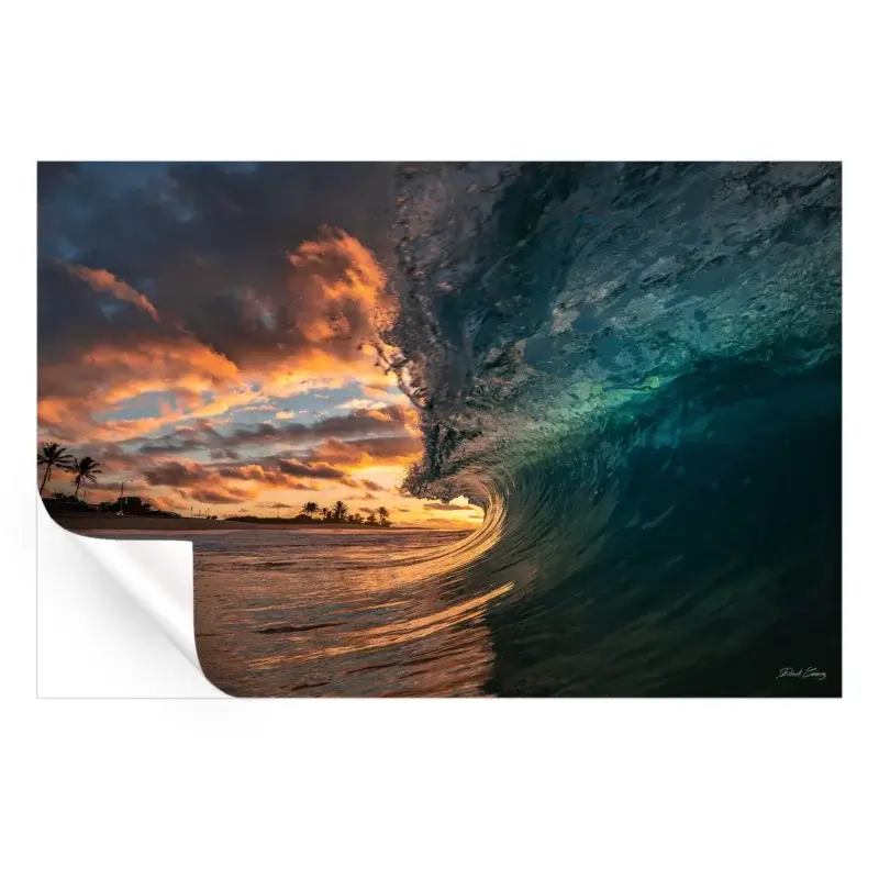 Sunrise Ocean Waves Photography - BIG Wall Décor