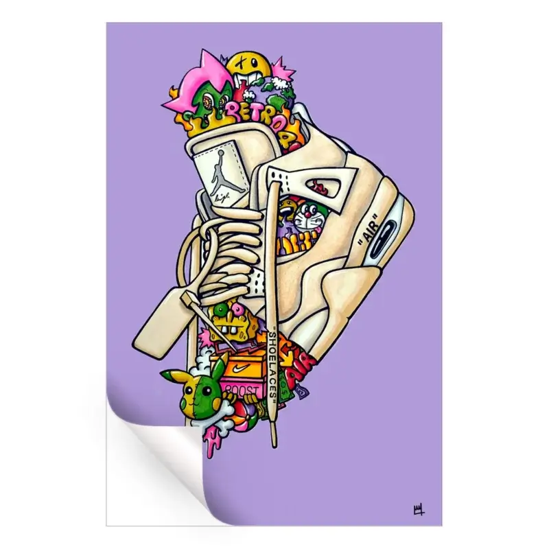 Blue Nike Air Jordan 1 Wall Art - BIG Wall Décor